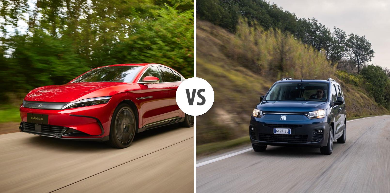 BYD Han vs Fiat Doblò – différences et prix comparés
