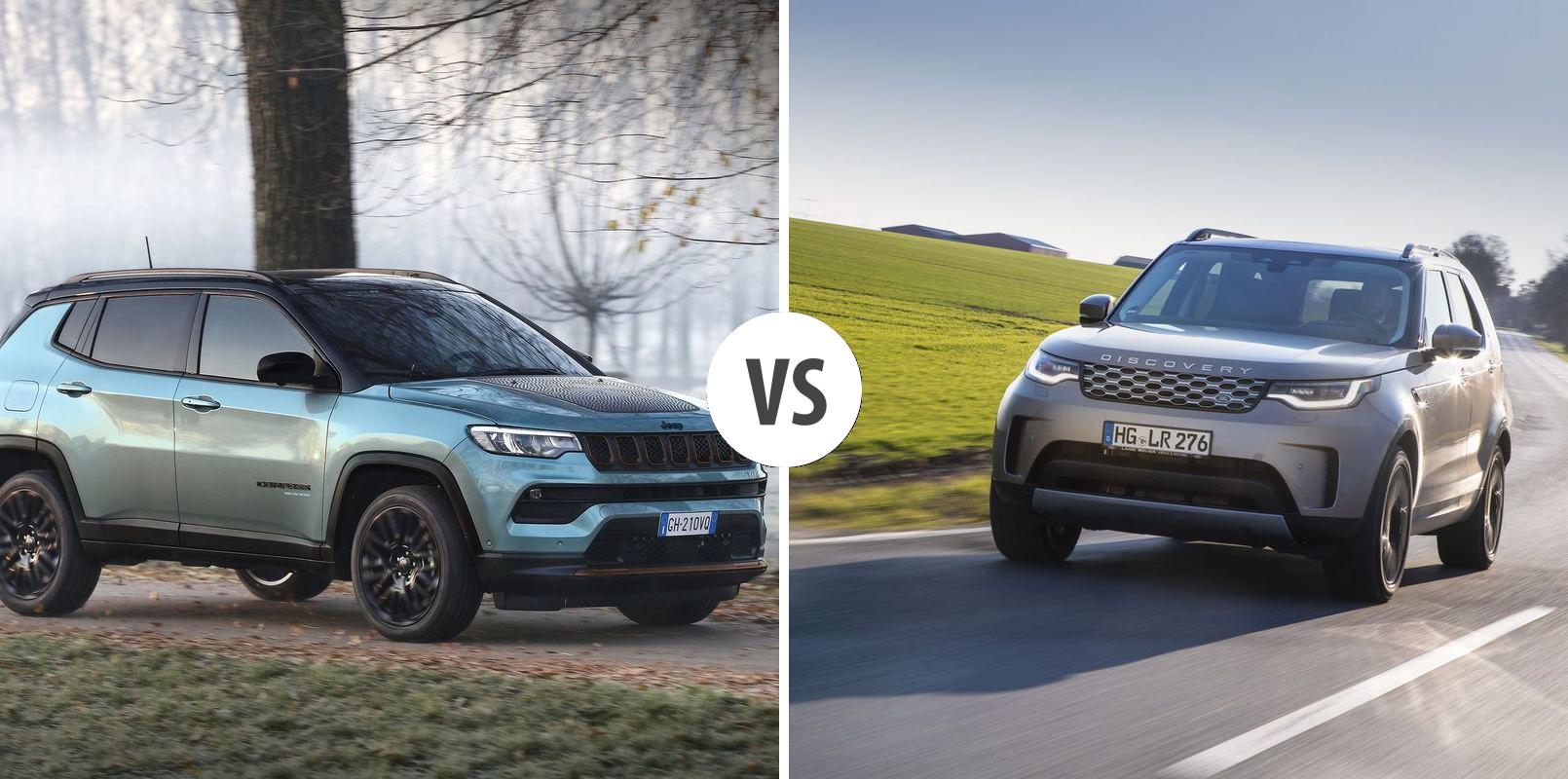 Jeep Compass vs Land Rover Discovery comparatif - différences, prix et ...