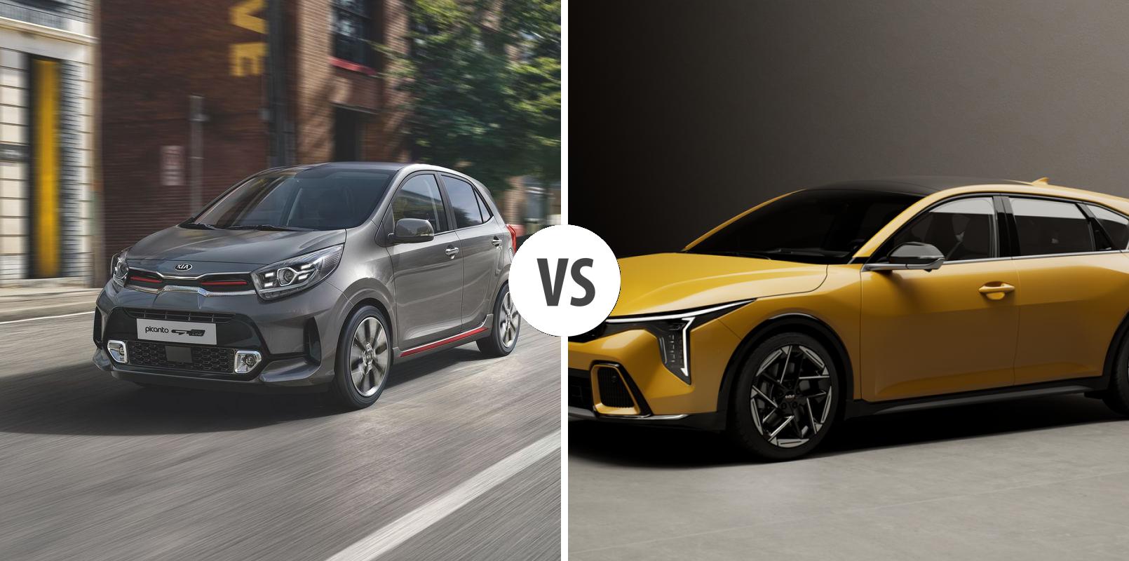 Kia Picanto vs Kia K4 comparatif - différences, prix et données techniques