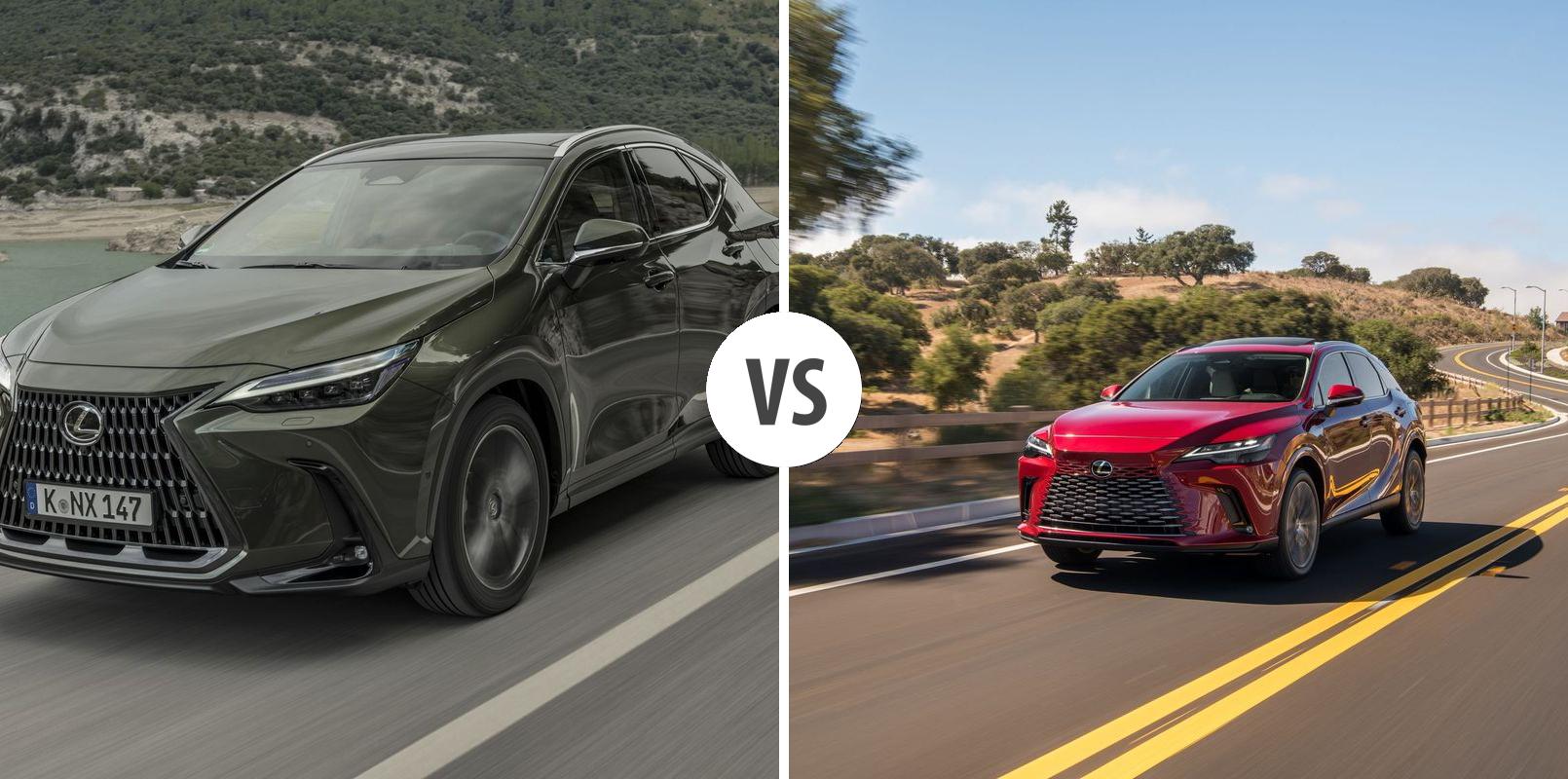 Lexus NX vs Lexus RX comparatif - différences, prix et données techniques