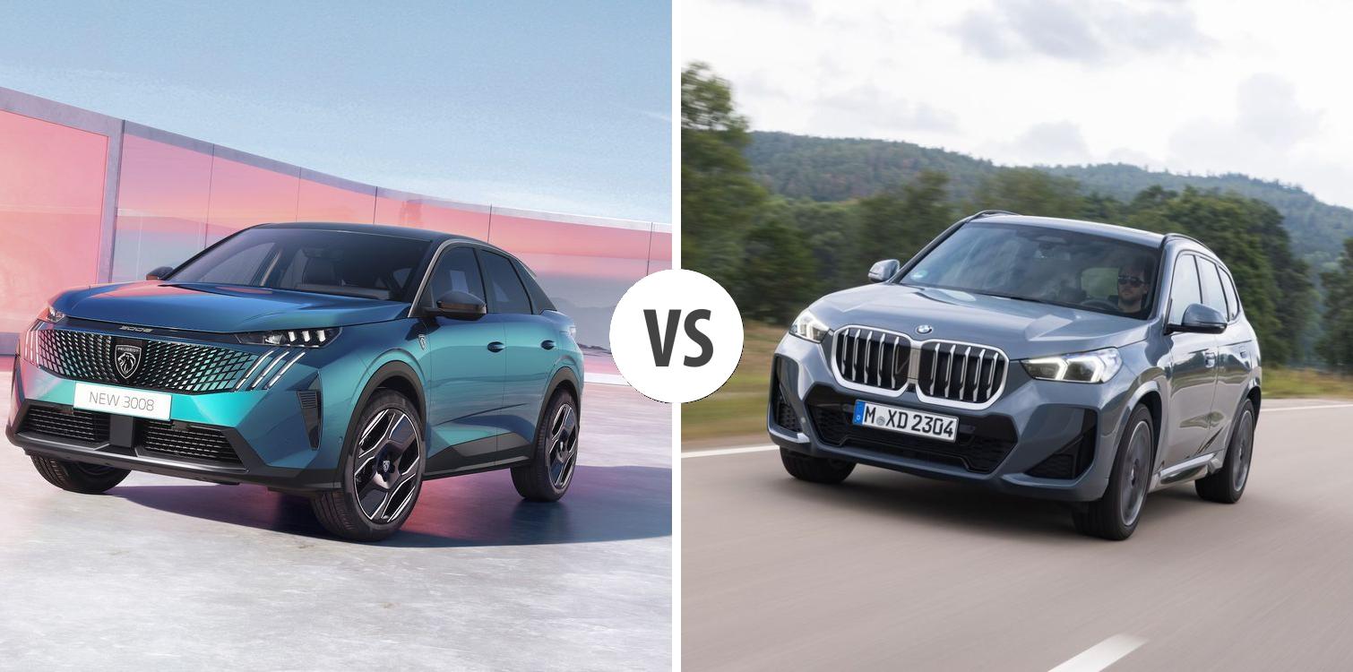 Peugeot 3008 vs BMW X1 comparatif - différences, prix et données techniques