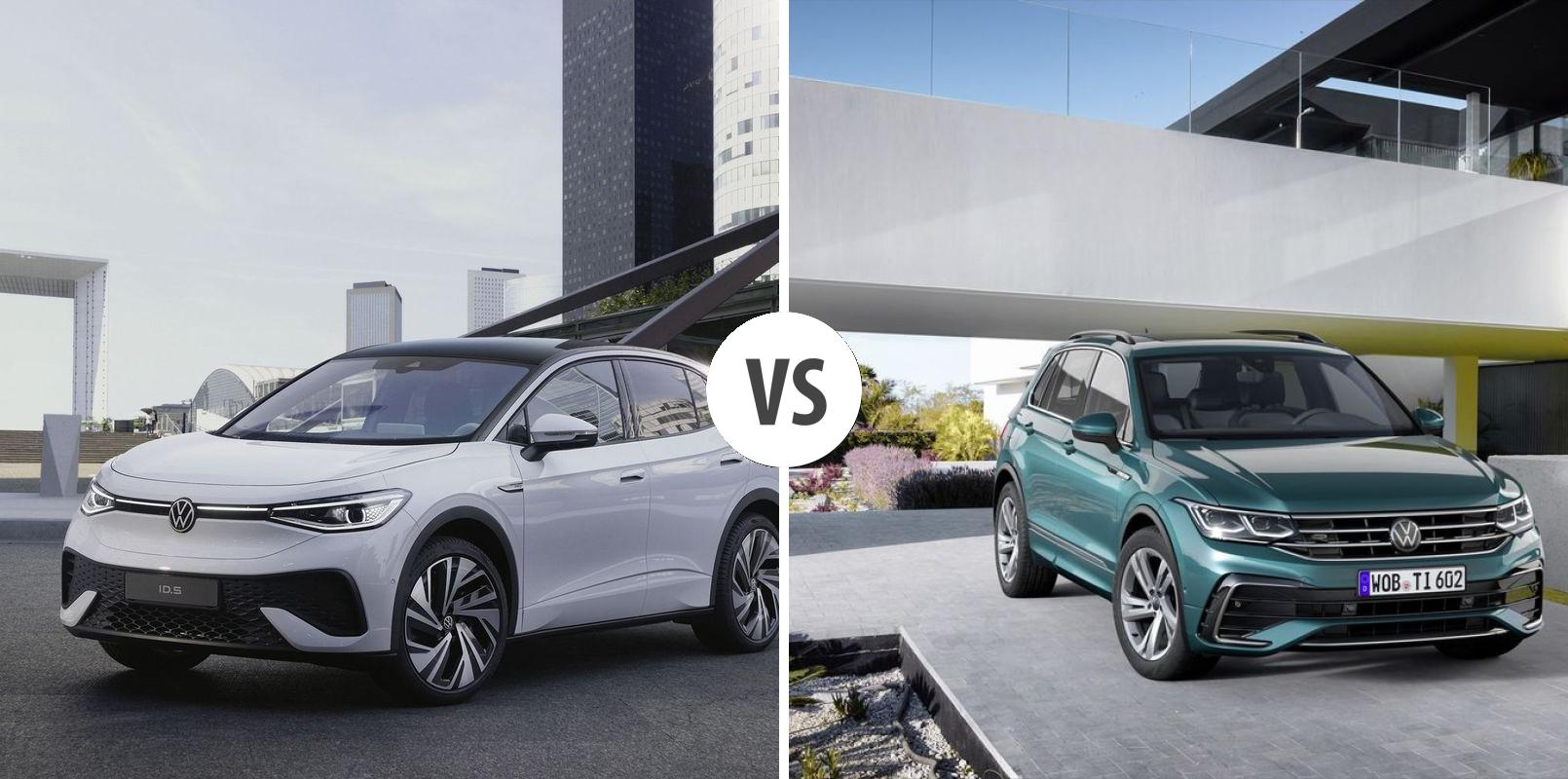 VW ID.5 vs VW Tiguan comparatif - différences, prix et données techniques